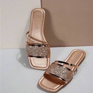 Rebellious Rose | Shoes | Glamorous Champagne Sandals For Women ...